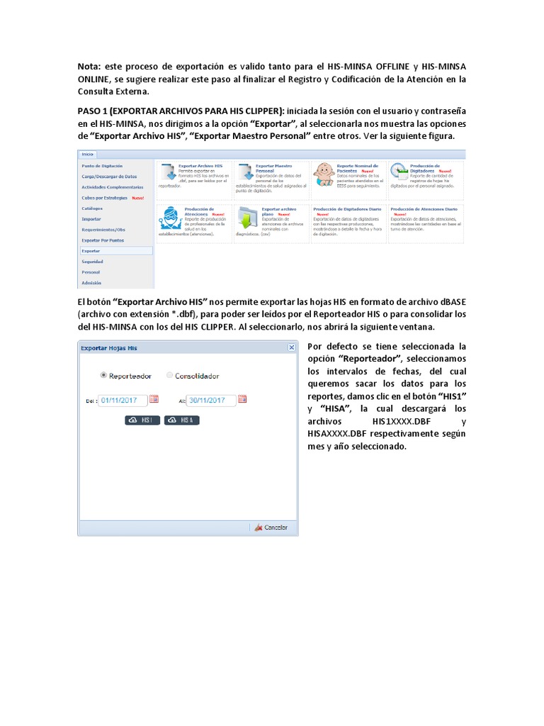 Exportar Archivos para His Clipper | PDF | Archivo de computadora ...