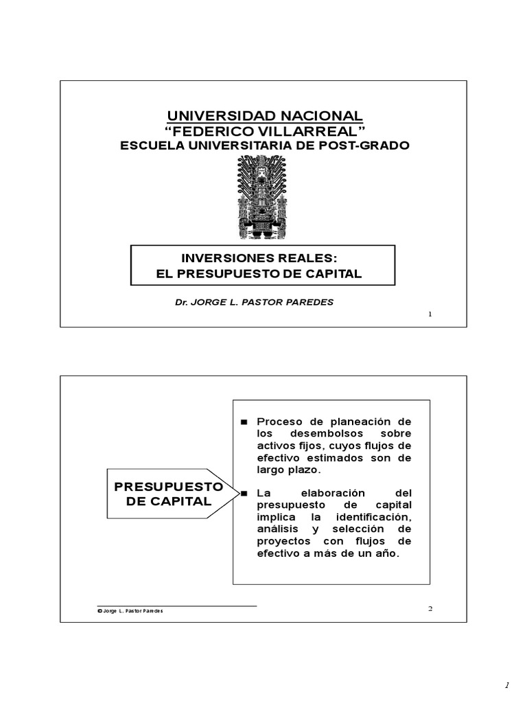 El Presupuesto de Capital PDF | PDF | Presupuesto | Flujo de efectivo
