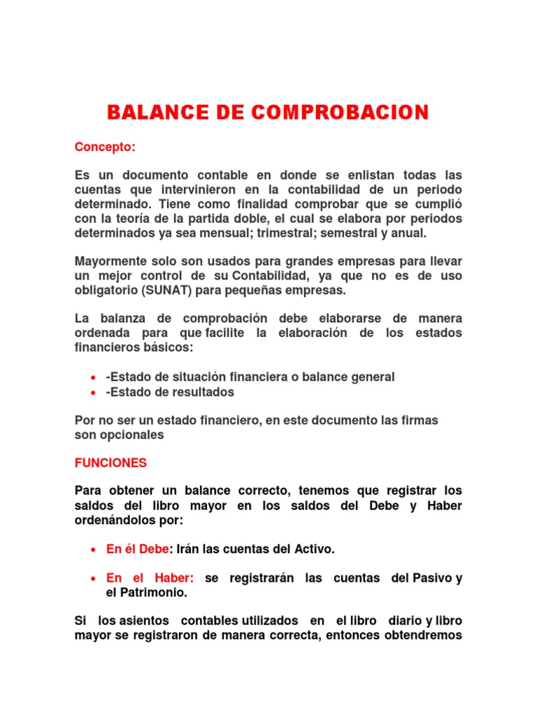 Balance de Comprobación Ajustado | Descargar gratis PDF | Hoja de balance | Contabilidad