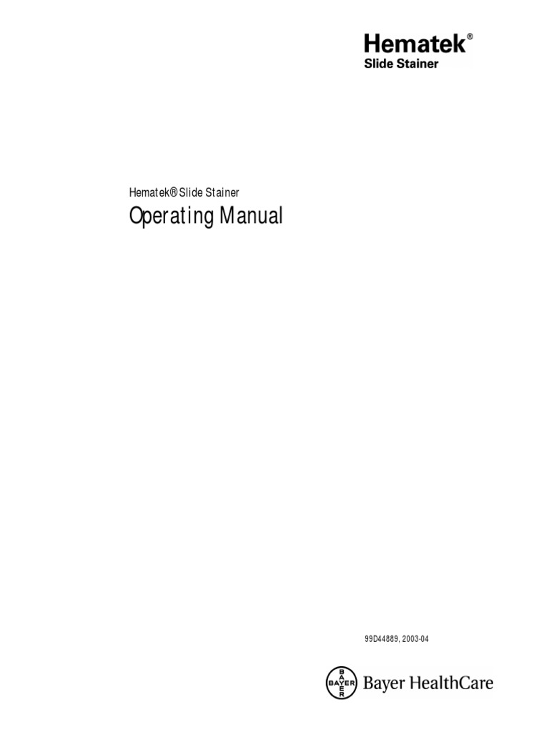 Hema Tek 2000 Slide Stainer PDF | PDF | Fuse (Electrical) | Pump