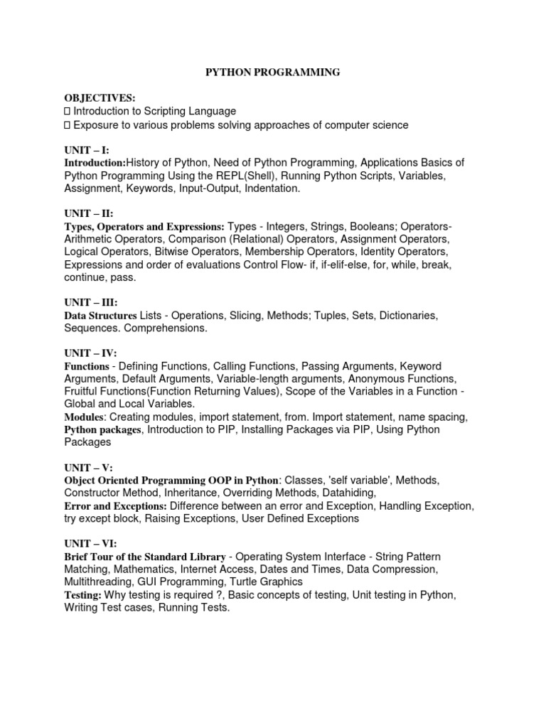 Python Programming | PDF | Python (Programming Language) | Control Flow