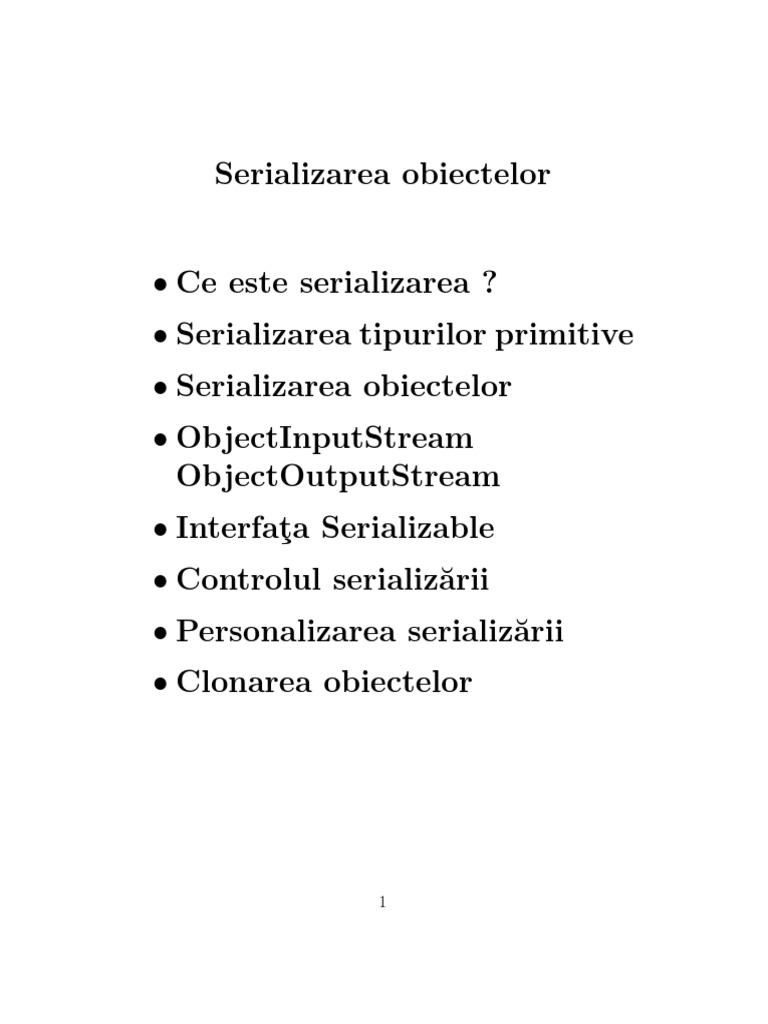Serializare Slide PDF | PDF