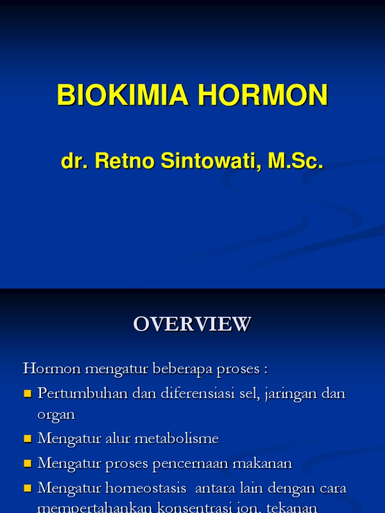Biokimia Hormon 2016 | PDF | Pengembangan Diri | Kesehatan Holistik