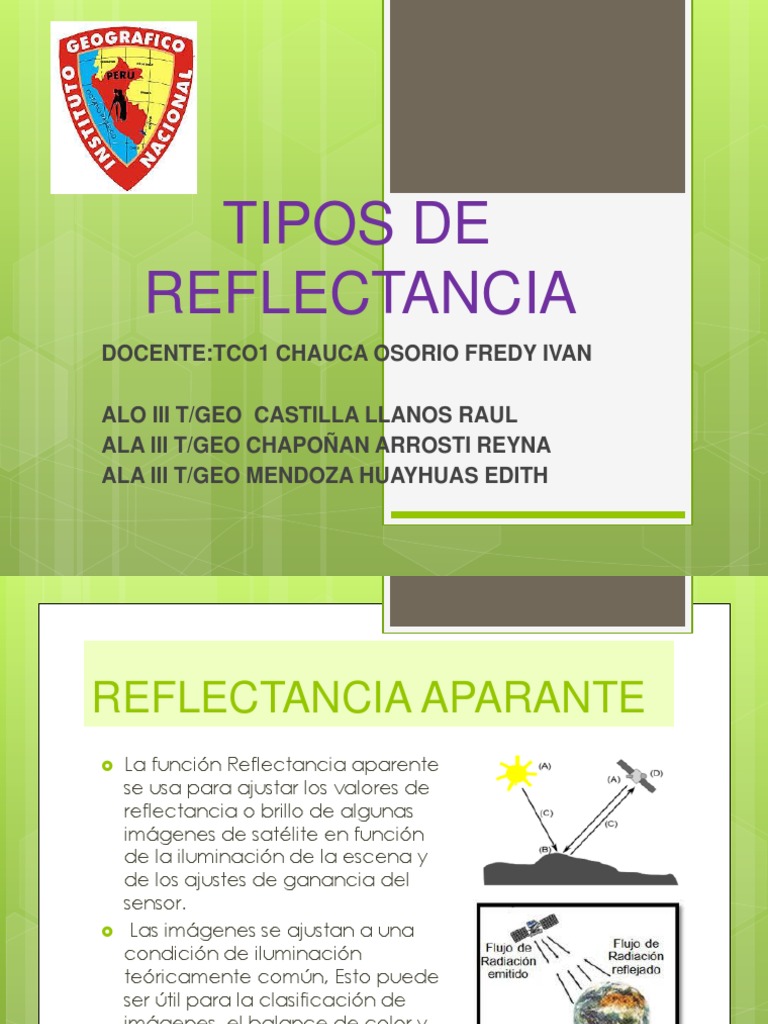 Tipos de Reflectancia | PDF | Reflectancia | Óptica