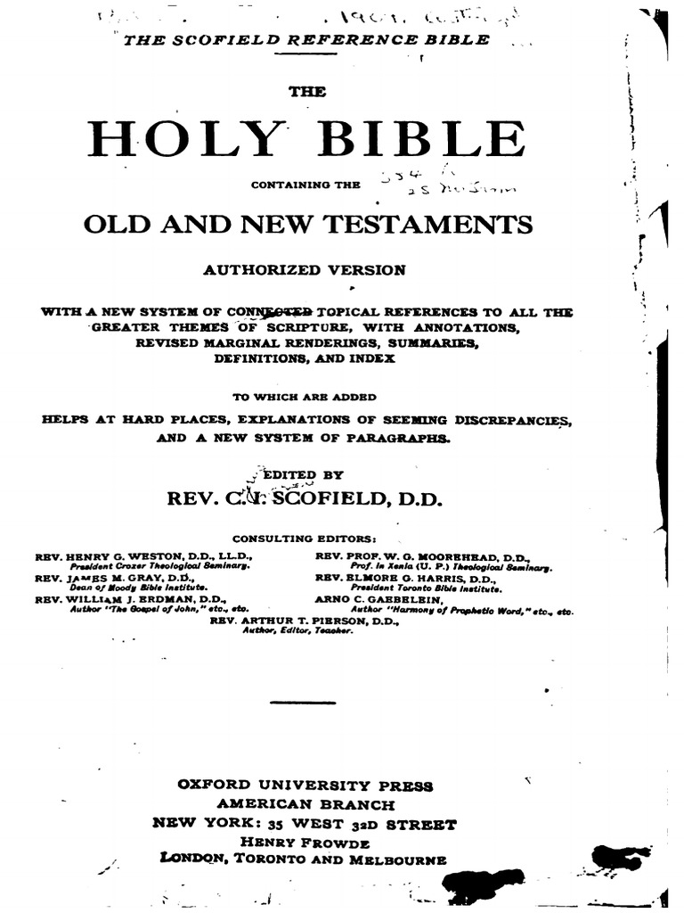 The Scofield Reference Bible PDF | PDF