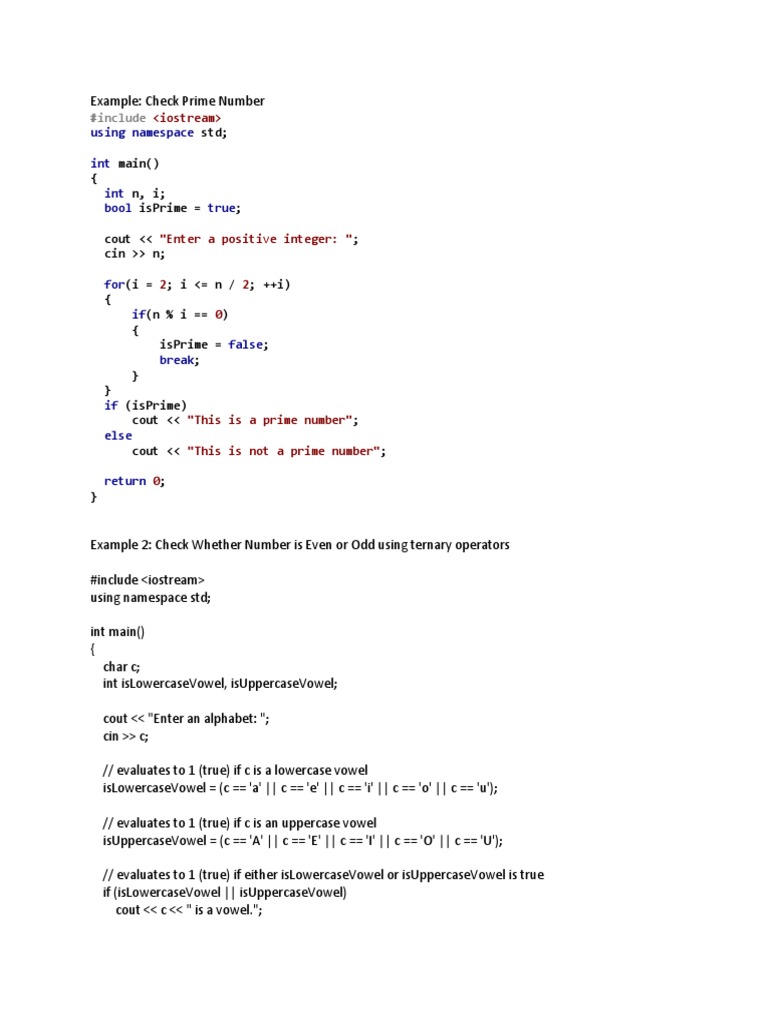 C++ Example | PDF | Computer Programming | Discrete Mathematics