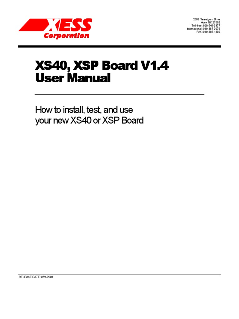 Xs40 Manual v1 4 | PDF | Field Programmable Gate Array | Microcontroller