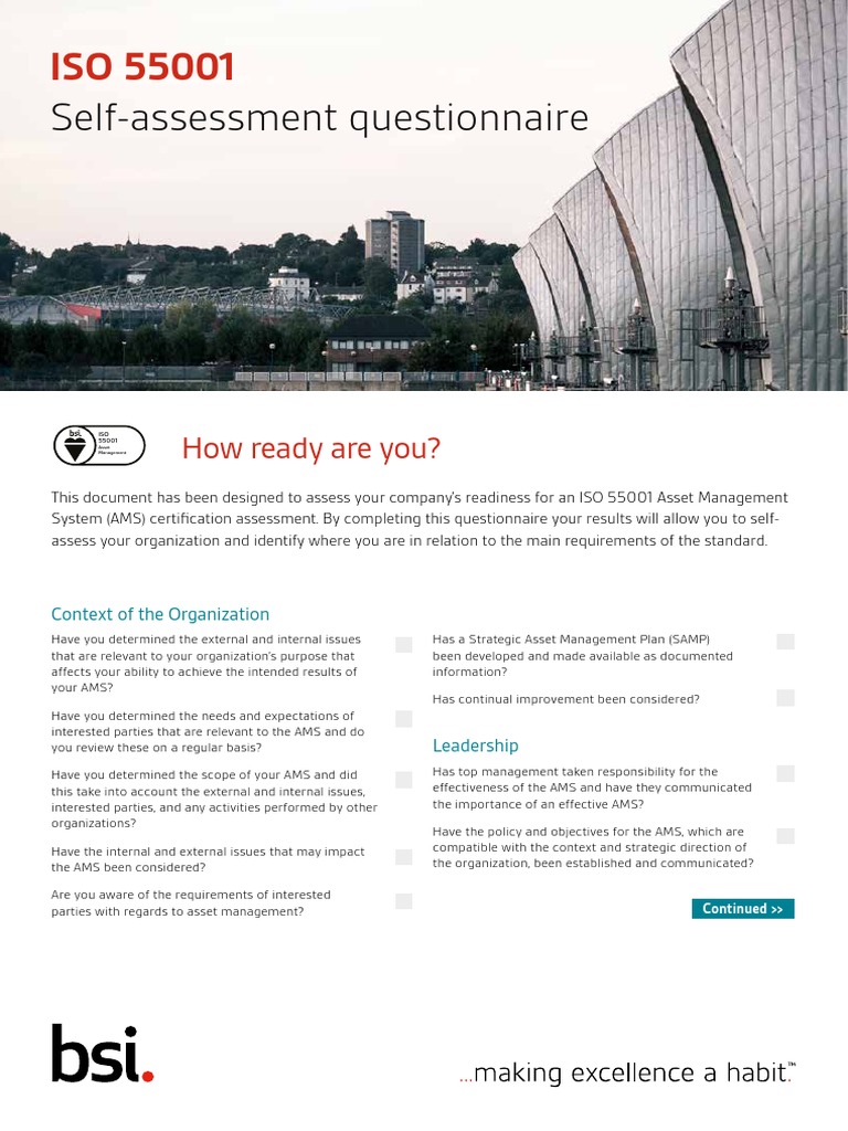 ISO 55001 Self Assessment WEB AU | Download Free PDF | Competence ...
