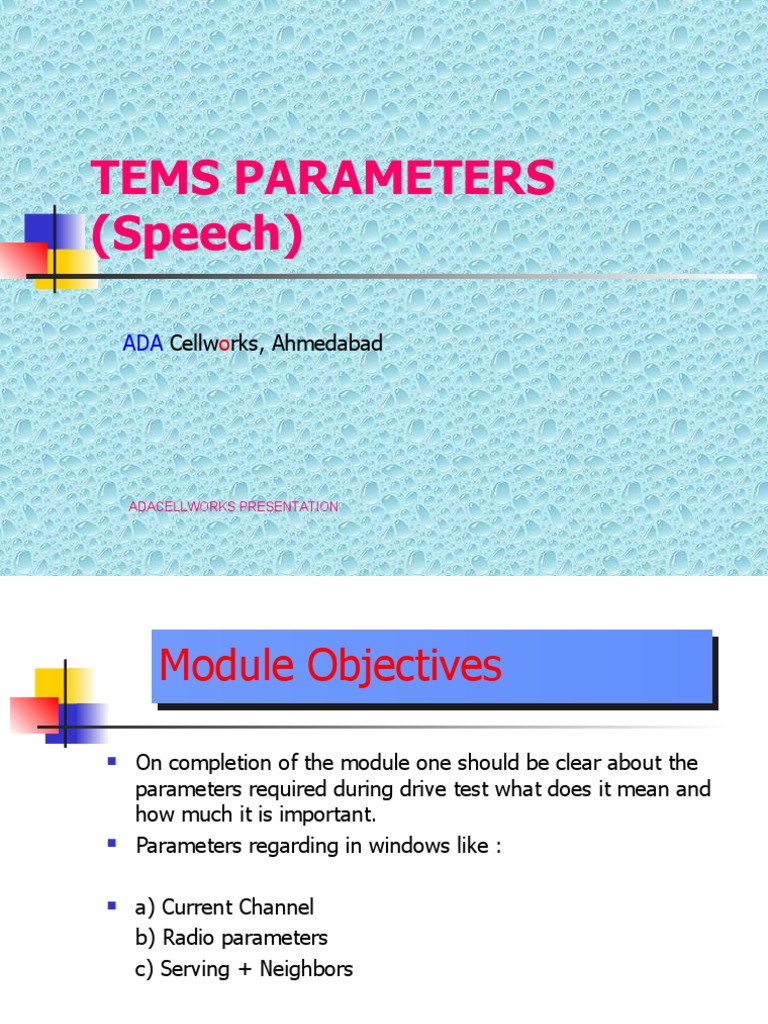 Parameters for Effective Drive Testing | PDF | General Packet Radio ...
