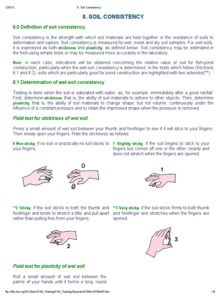8.0 Definition of Soil Consistency | PDF | Solid Mechanics | Soil