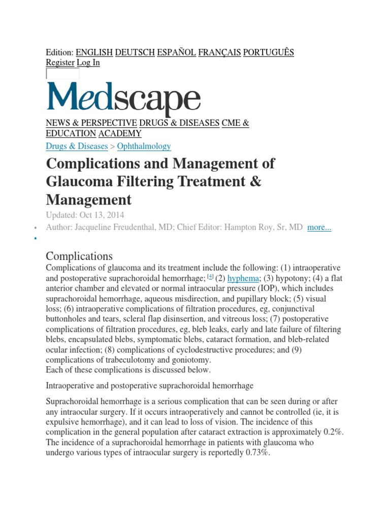 8 Emedicine Medscape | PDF | Glaucoma | Cataract