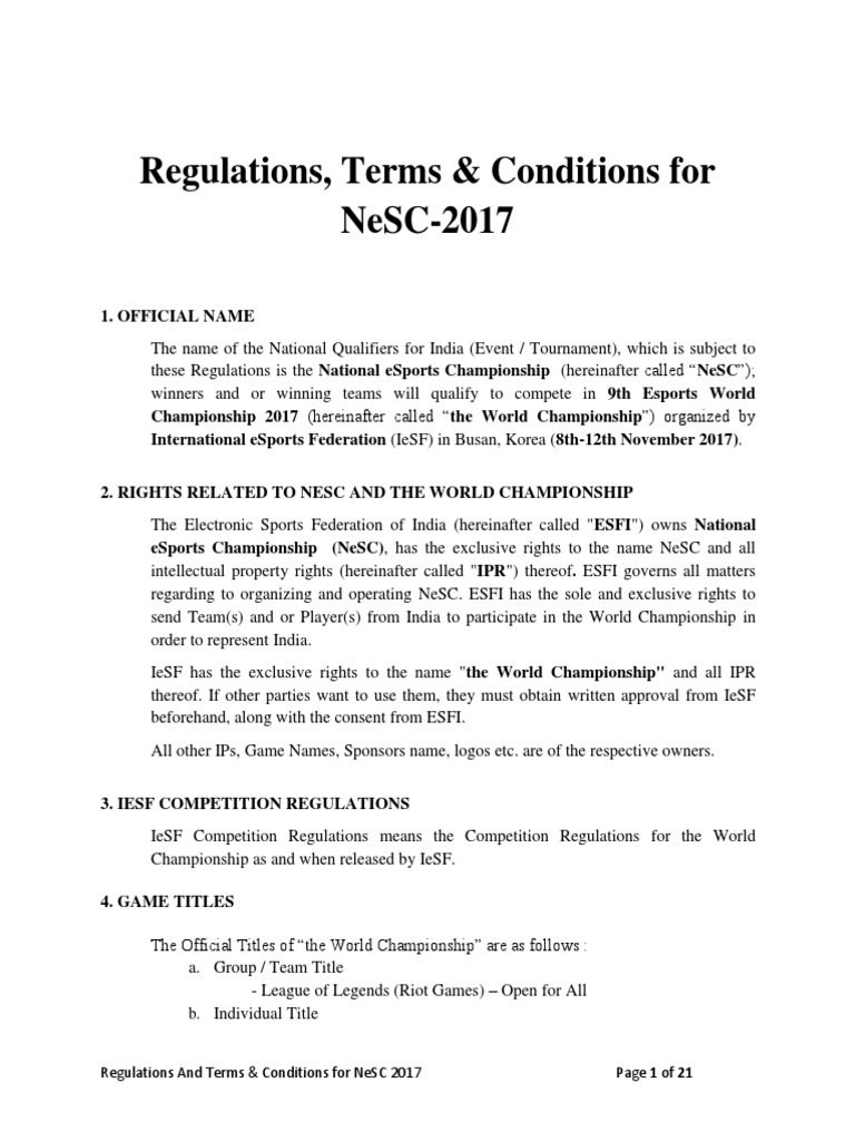 NeSC Regulations 2017 Final 1.0 | Download Free PDF | Indemnity ...