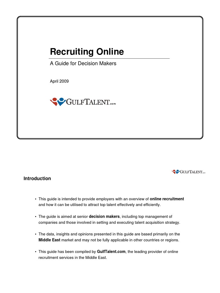 Guide To Recruiting Online | PDF | Business