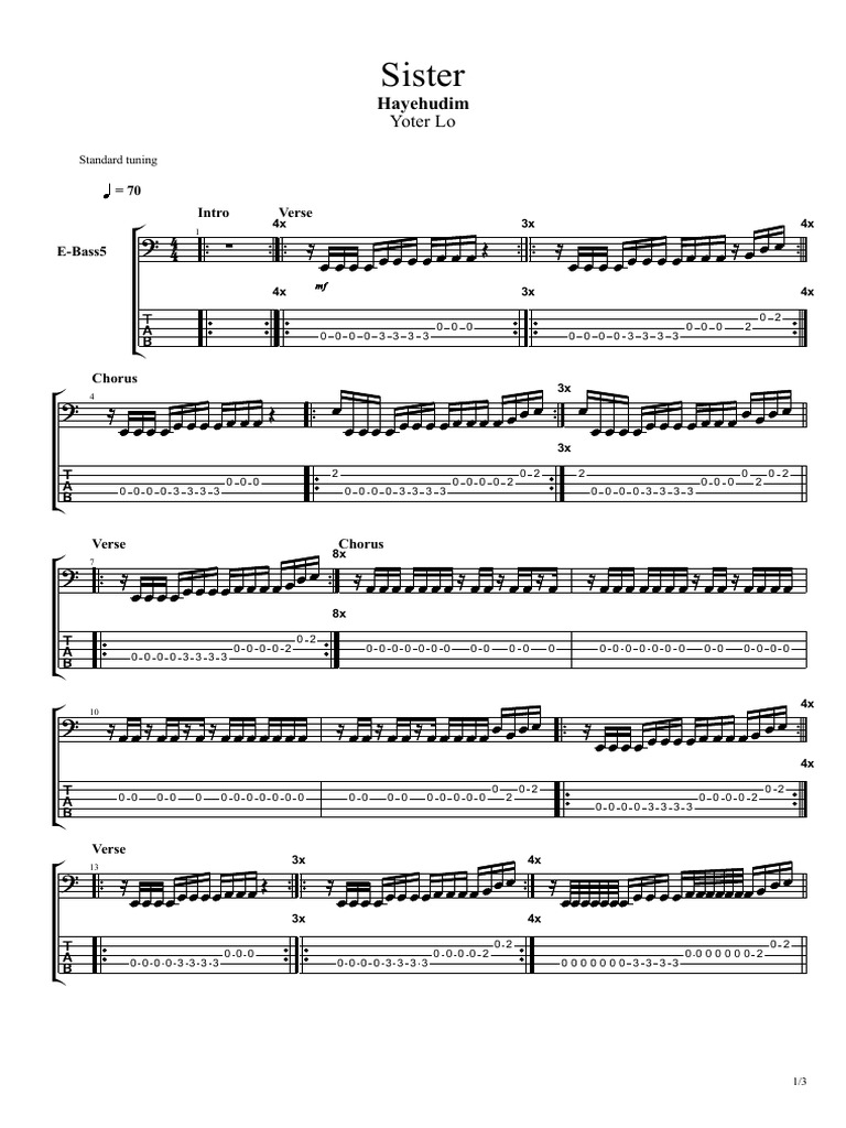 Sister | PDF | Song Structure | Music Theory