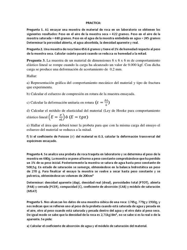 Practica de Propiedades de Los Materiales | PDF | Densidad ...
