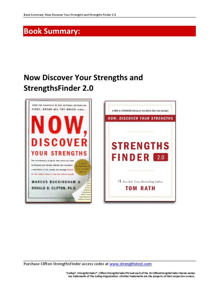 Strengths Finder Book Summary | PDF | Competition | Value (Ethics)