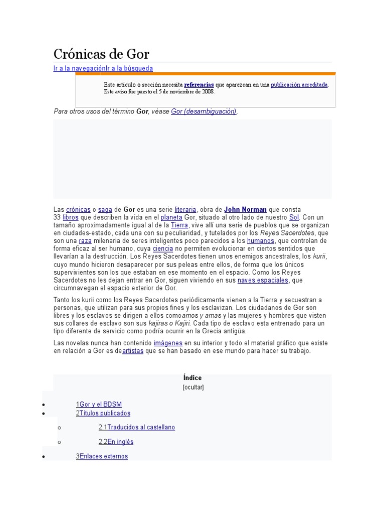 Crónicas de Gor | PDF | Gor