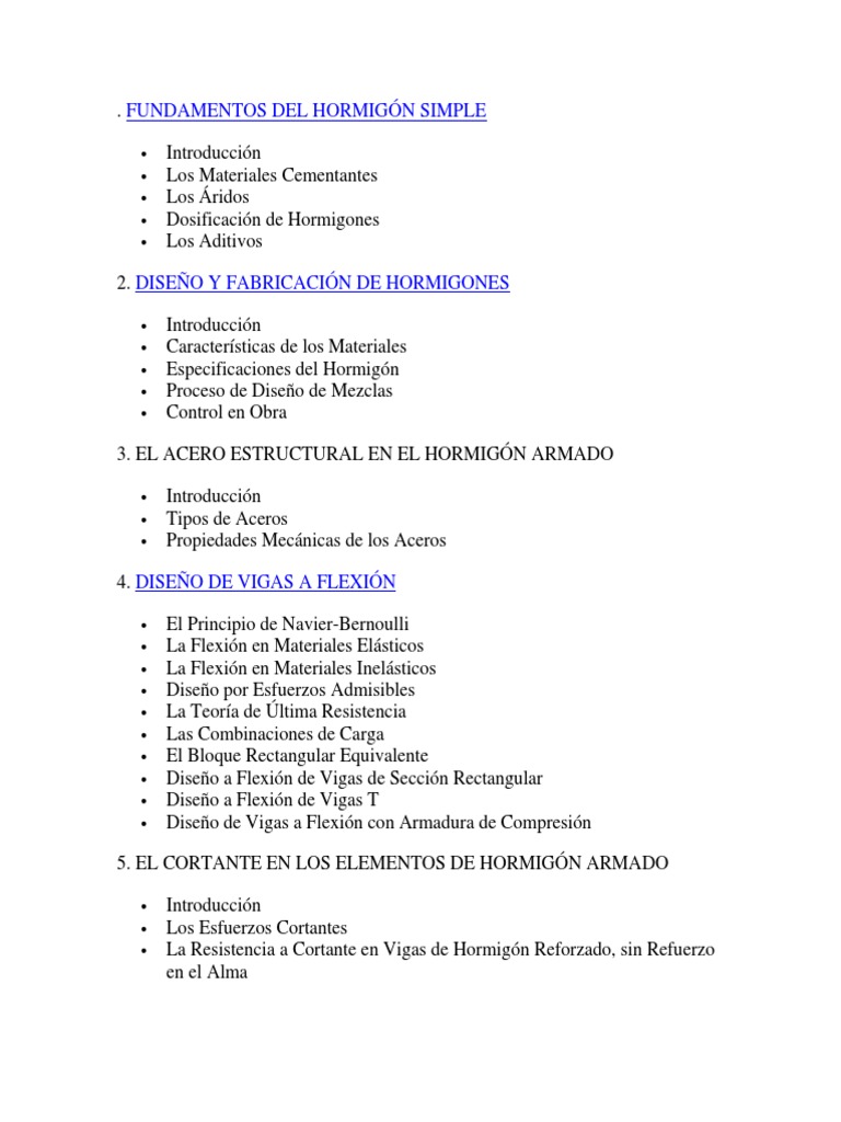 Fundamentos Del Hormigón Simple | PDF | Pandeo | Doblar