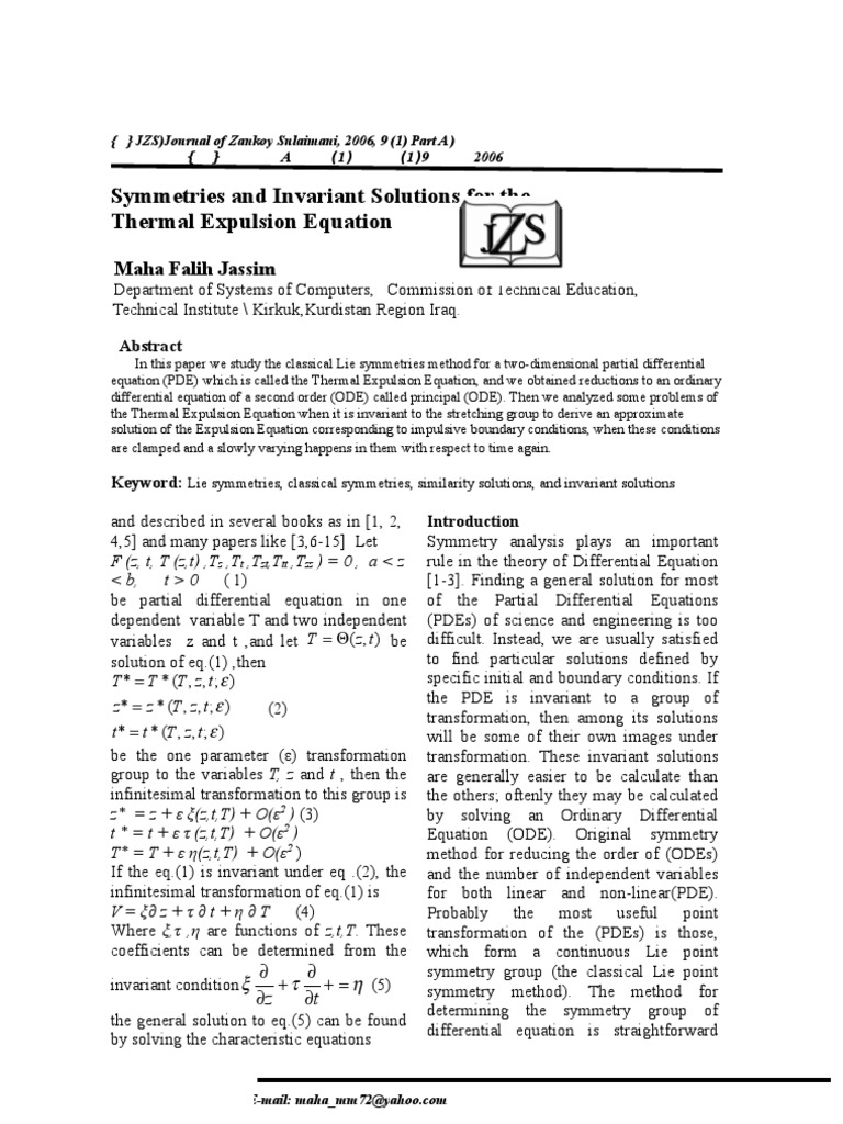 Jzs Maha | PDF | Partial Differential Equation | Ordinary Differential ...
