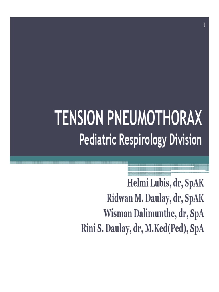 Emd166 Slide Tension Pneumothorax PDF | PDF