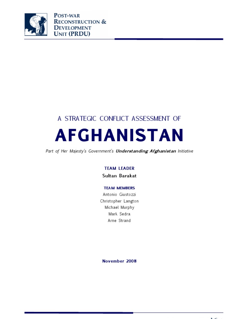 Understanding Afghanistan SCA Final Report | PDF | Taliban | Haqqani Network