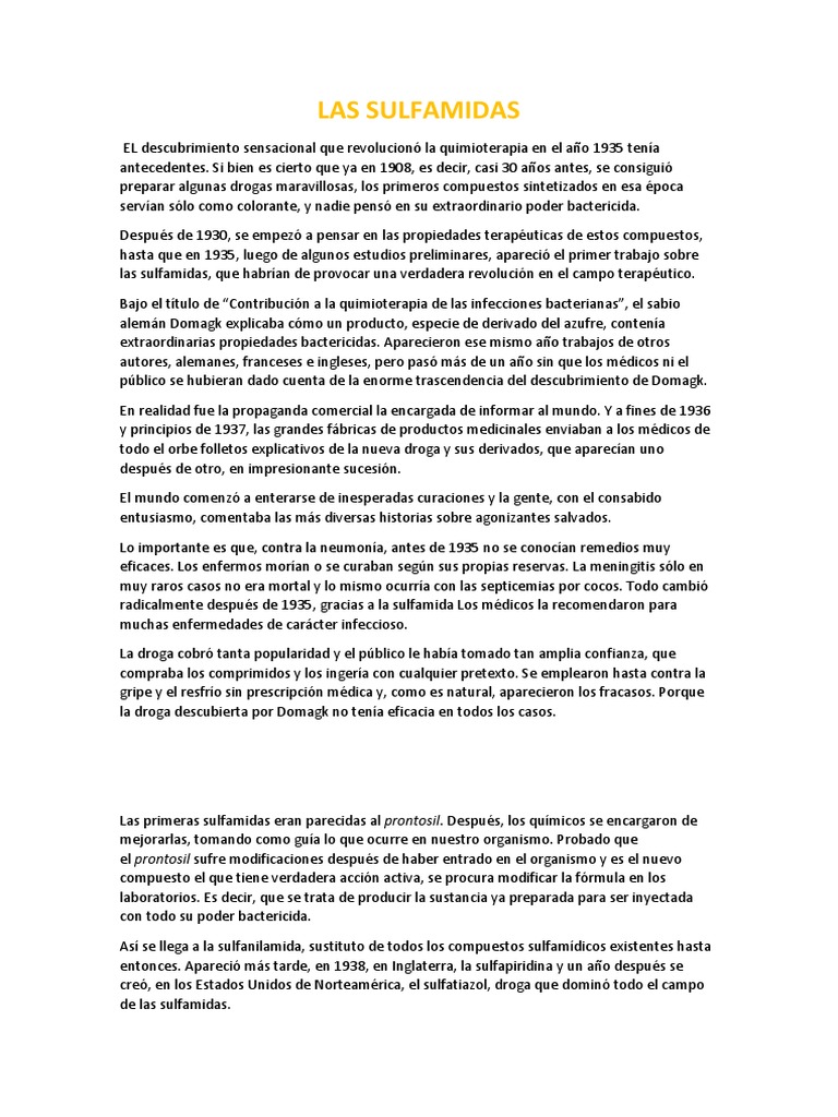 Lassss Sulfamidas | Descargar gratis PDF | Antibióticos | Biología