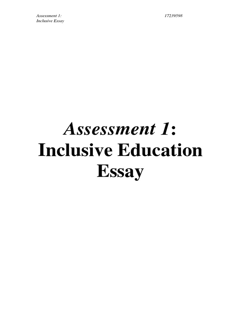Inclusive Education for Students with Disabilities | PDF | Autism ...