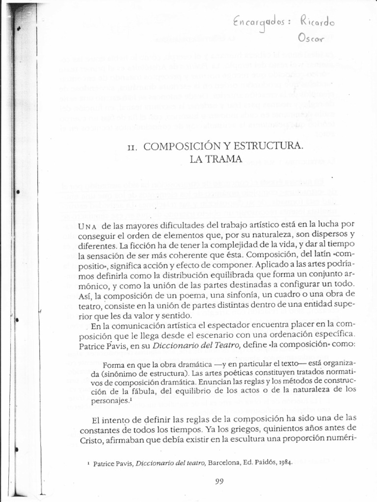 Composición y Estructura Dramática | PDF | Teatro | Composición (artes ...