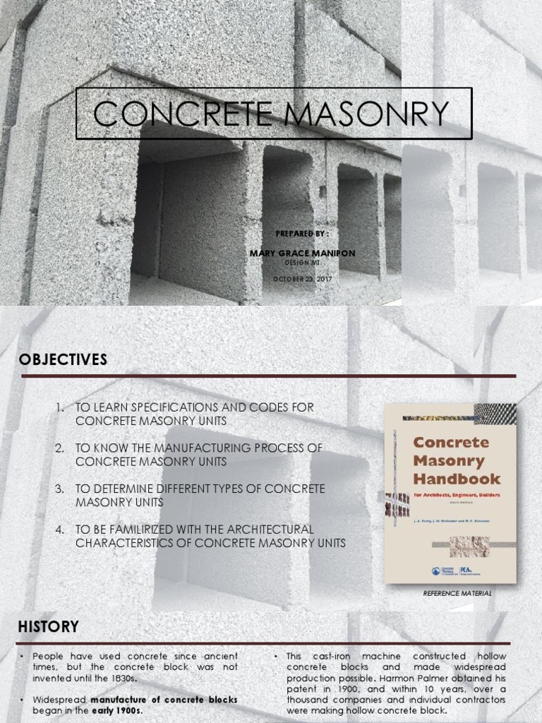 Chapter 1-Concrete Masonry | PDF | Masonry | Brick