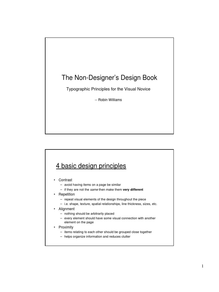 The Non-Designer's Design Book: Typographic Principles For The Visual ...
