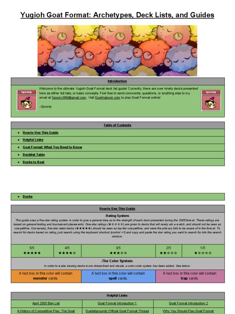 Yugioh Goat Format - Archetypes, Deck Lists, and Guides | PDF