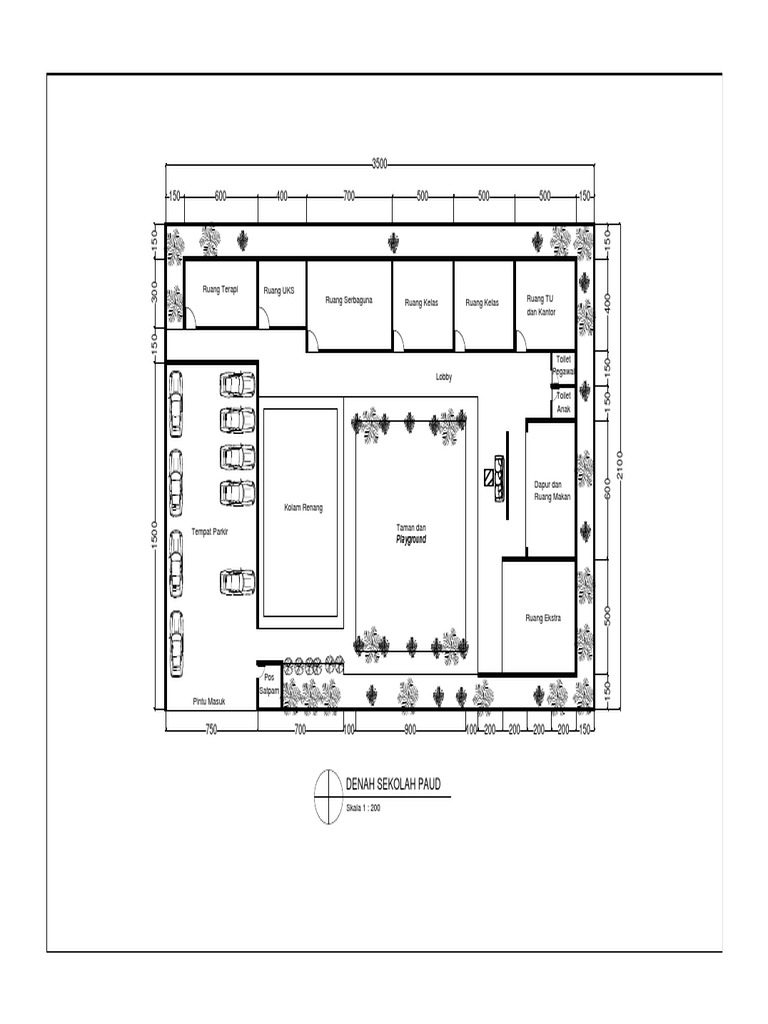 Denah Sekolah PAUD dan Ruang Kelas | PDF