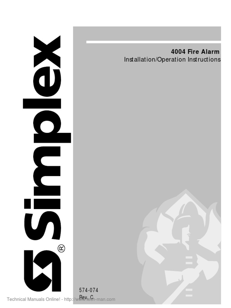 Simplex-4004 Installation Operating Manual Rev C PDF | PDF | Fire ...