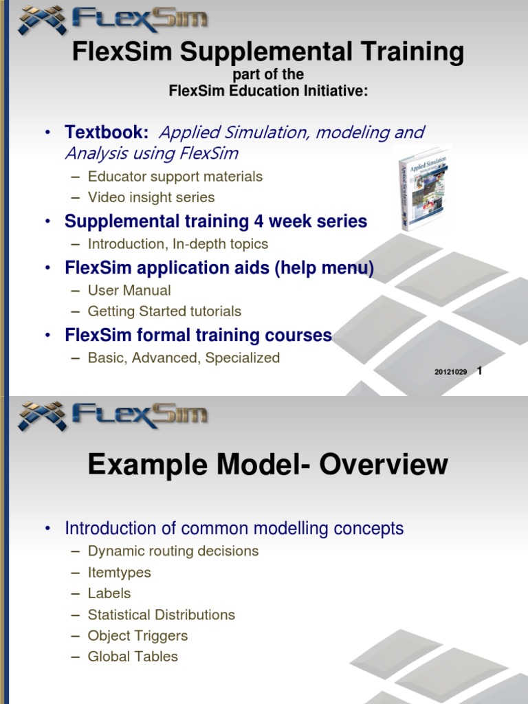 Flexsim Supplemental Training: Applied Simulation, Modeling and Analysis Using Flexsim | PDF ...