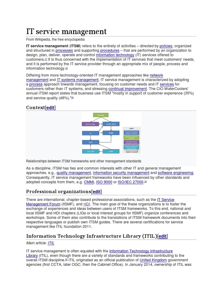 IT Service Management | PDF | It Service Management | Itil