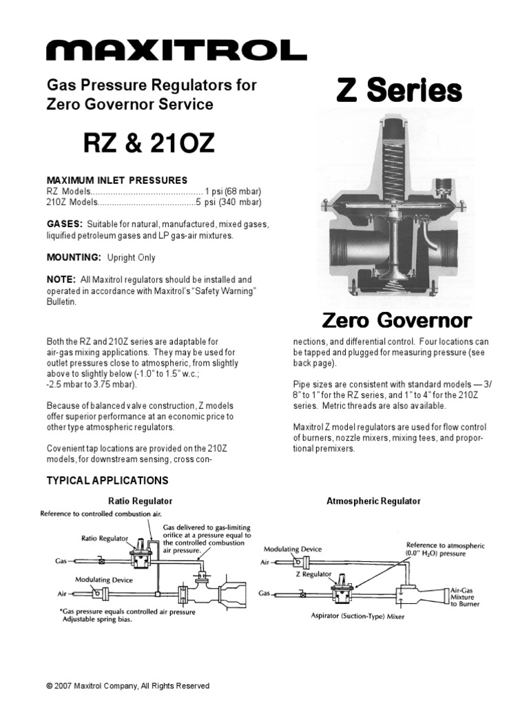 Regulators Zero Governors PDF | PDF | Tap (Valve) | Energy Technology