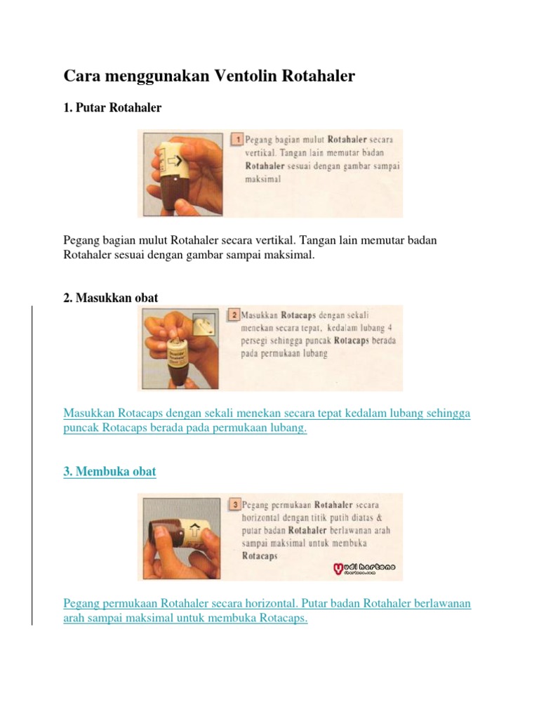 Cara Menggunakan Ventolin Rotahaler | PDF