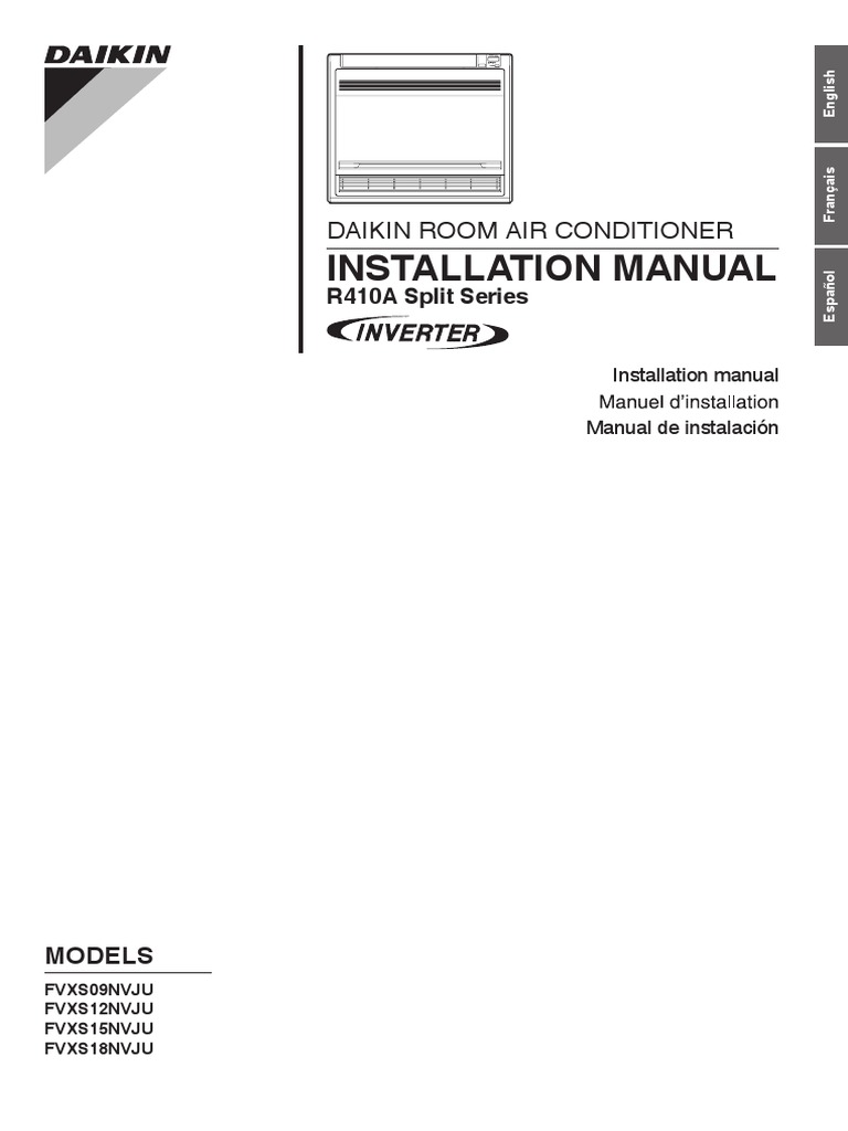 FVXS Installation Manual PDF | PDF | Leak | Electrical Wiring