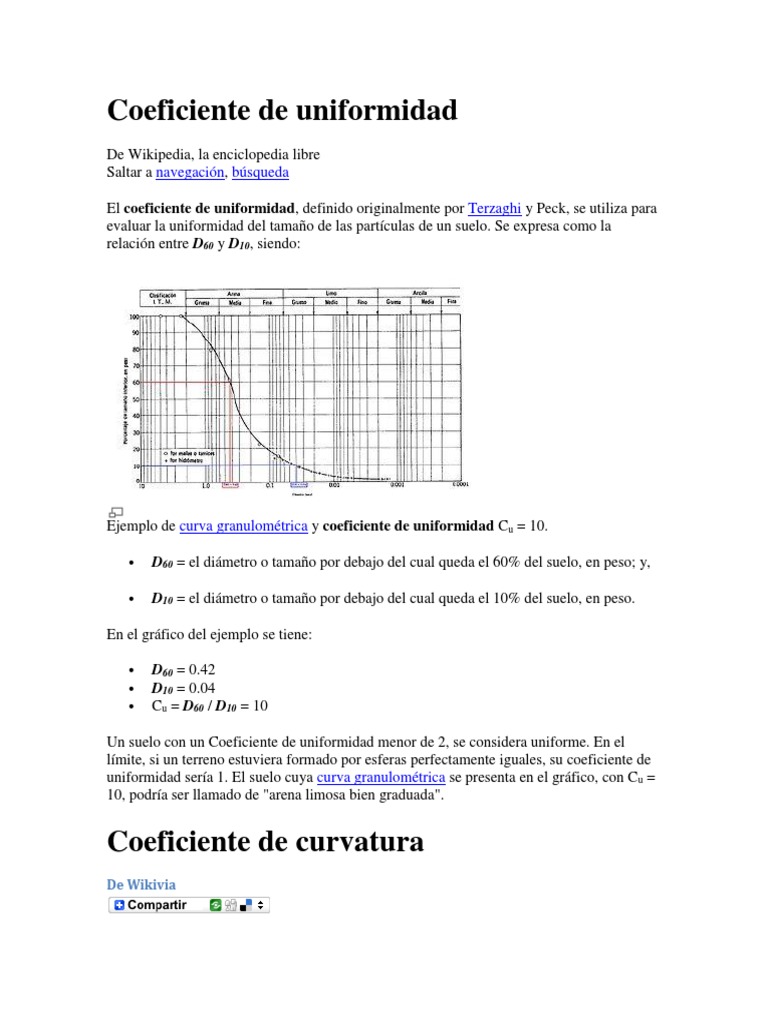 Coeficiente de Uniformidad | PDF