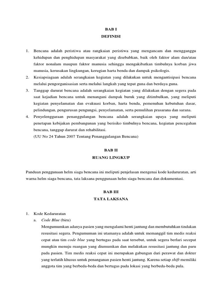 Panduan Penggunaan Helm Siaga Bencana | PDF