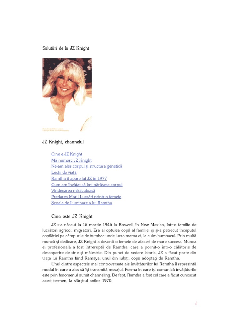 Salutãri de La JZ Knight | PDF