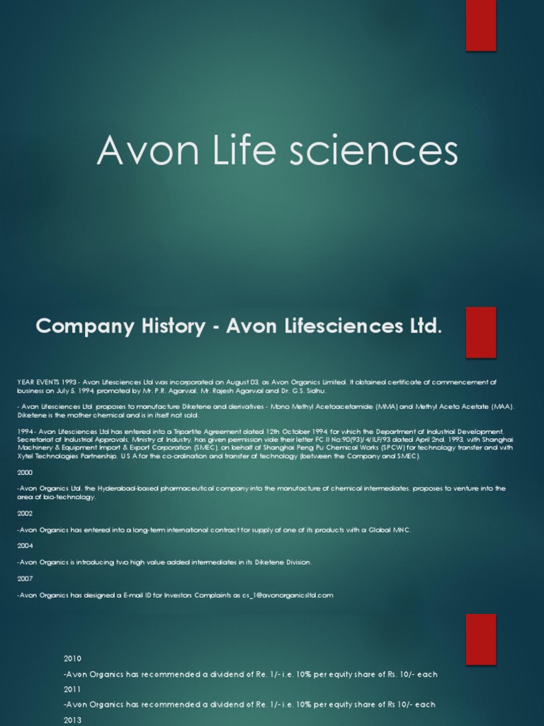 Avon Lifesciences Company Overview | PDF | Board Of Directors | Companies