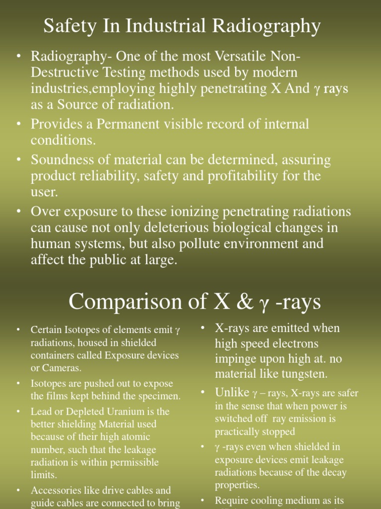 Safety in Industrial Radiography | PDF | Radiation Protection | Radiation