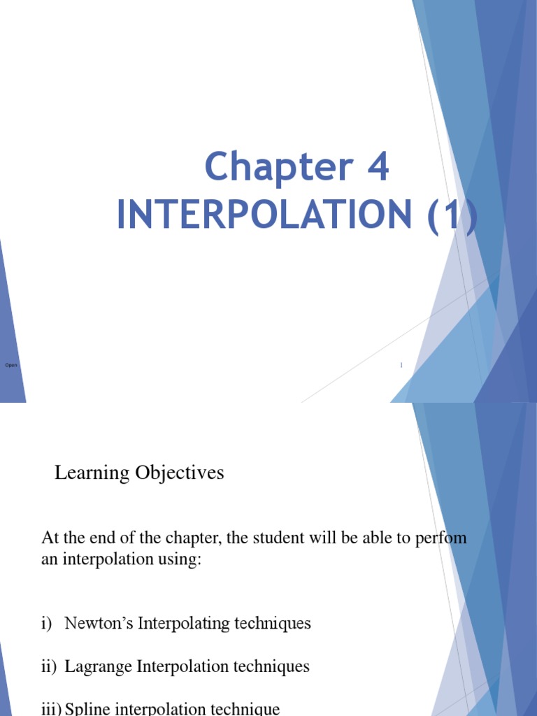 Chapter Four - Interpolation (Newton Divided Difference) | PDF | Interpolation | Numerical Analysis