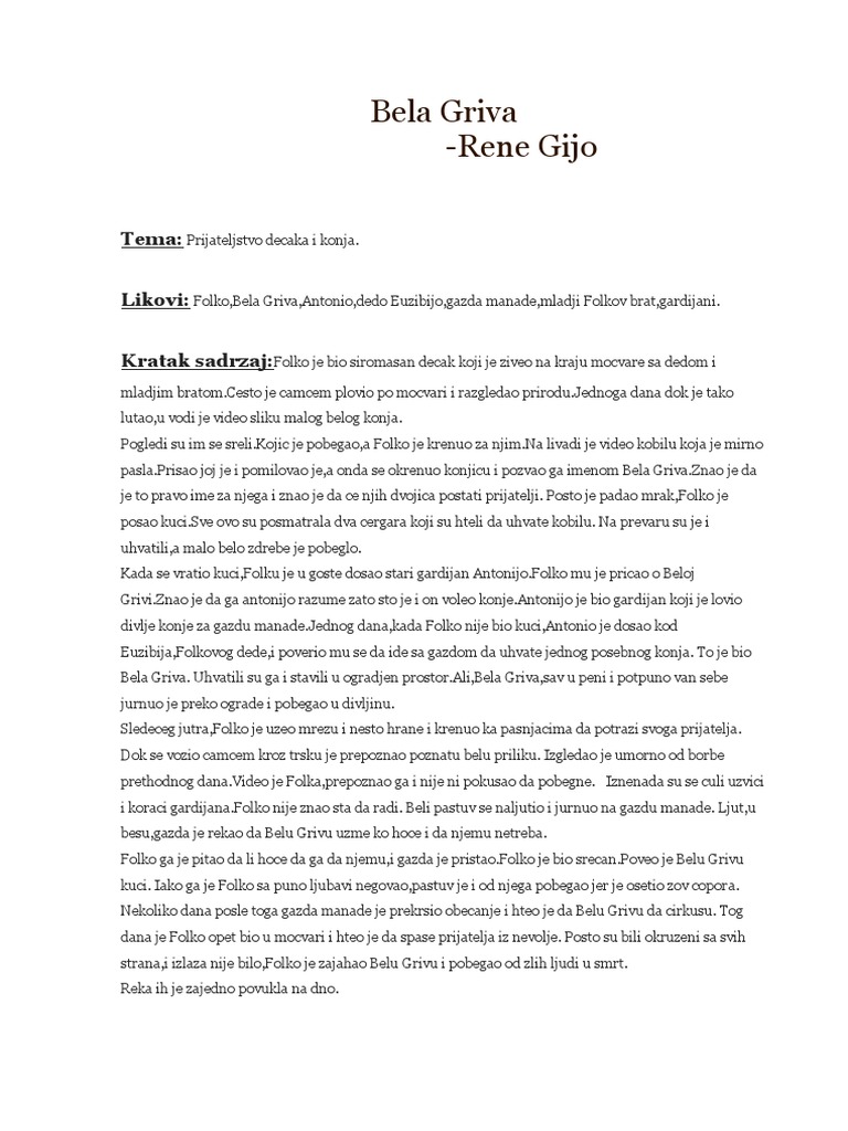 Bela Griva | PDF
