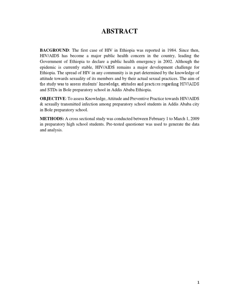 Proposal | Download Free PDF | Sexually Transmitted Infection | Hiv/Aids