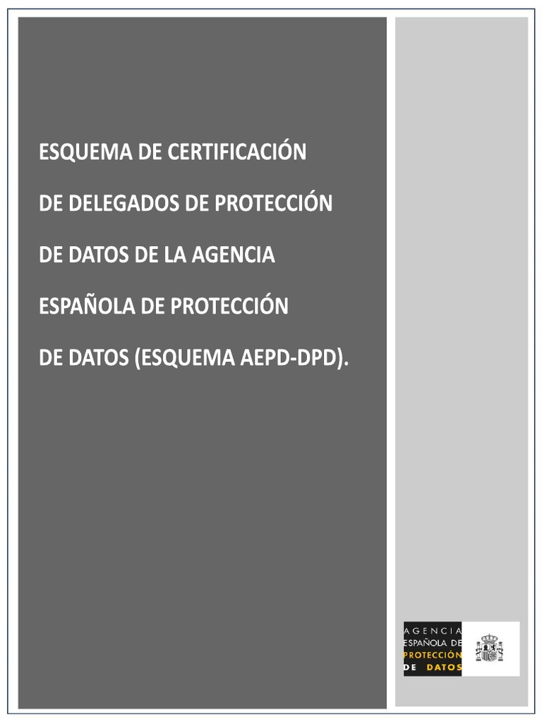 Esquema Aepd DPD PDF | PDF | Prueba (evaluación) | Privacidad de la ...