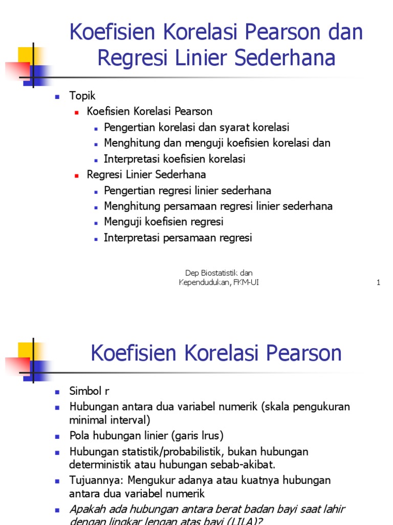 11a. Korelasi Pearson | PDF