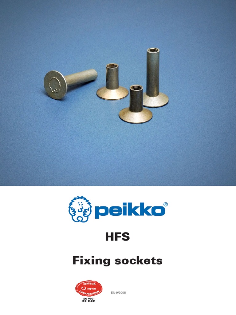 Peikko HFS Fixing Socket | PDF | Engineering | Industries