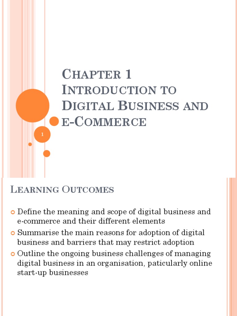 Chapter 1 Introduction To Digital Business and E-Commerce English | PDF ...